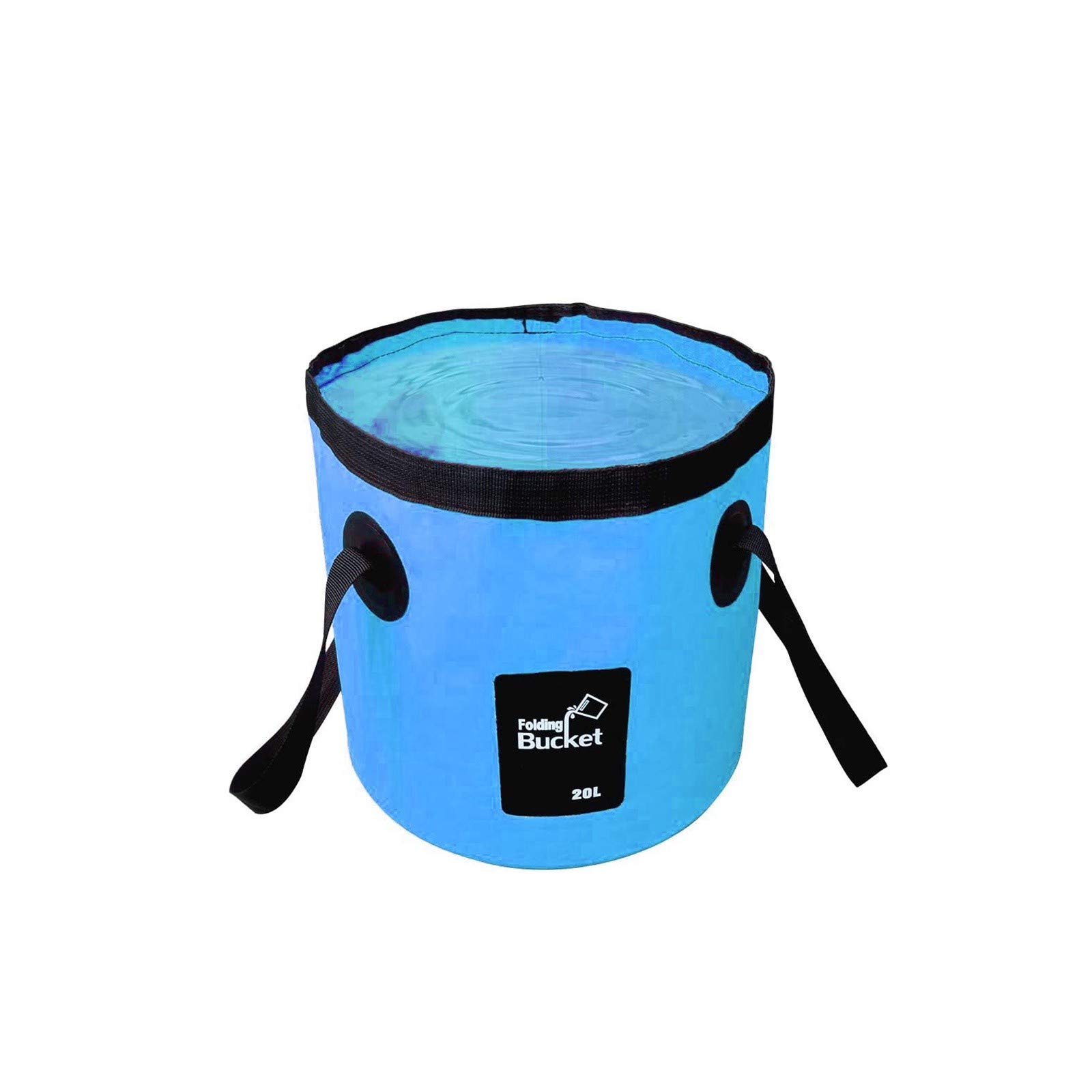 Collapsible Multi-Function Suitable for Gardening Bucket Hiking Fishing Bucket Fishing (Blue, One Size)