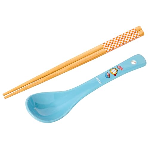 Silver Buffalo Garfield Hungry Junk Food Ceramic Ramen Noodle Rice Bowl with Chopsticks and Spoon, Microwave Safe, 20 Ounces
