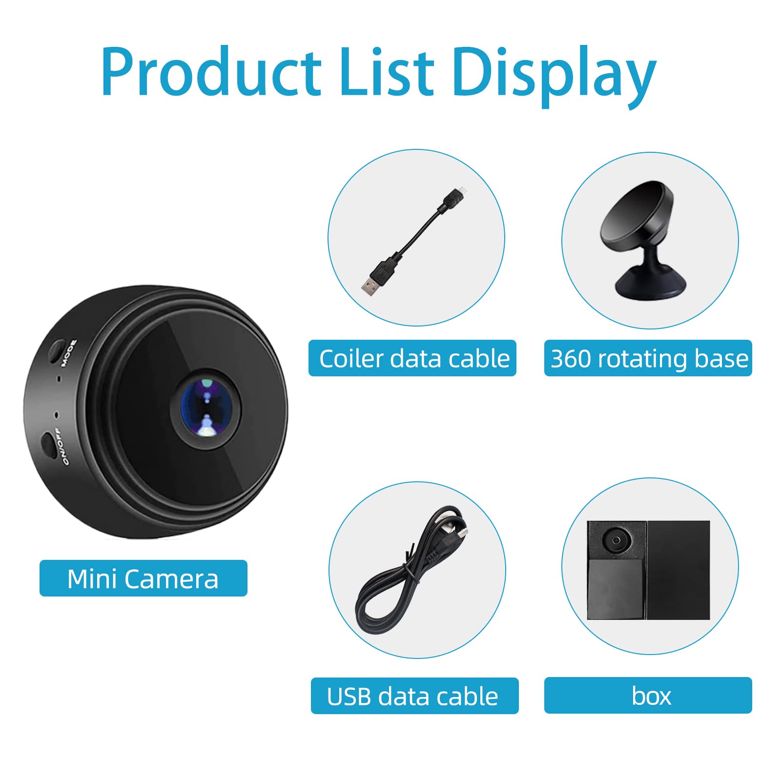 collee Mini Wireless WiFi Hidden Camera HD 1080P Home Security Cameras with Video Live Feed Covert Baby Nanny Cam with Cell Phone App Tiny Smart Cameras with Night Vision and Motion Detection