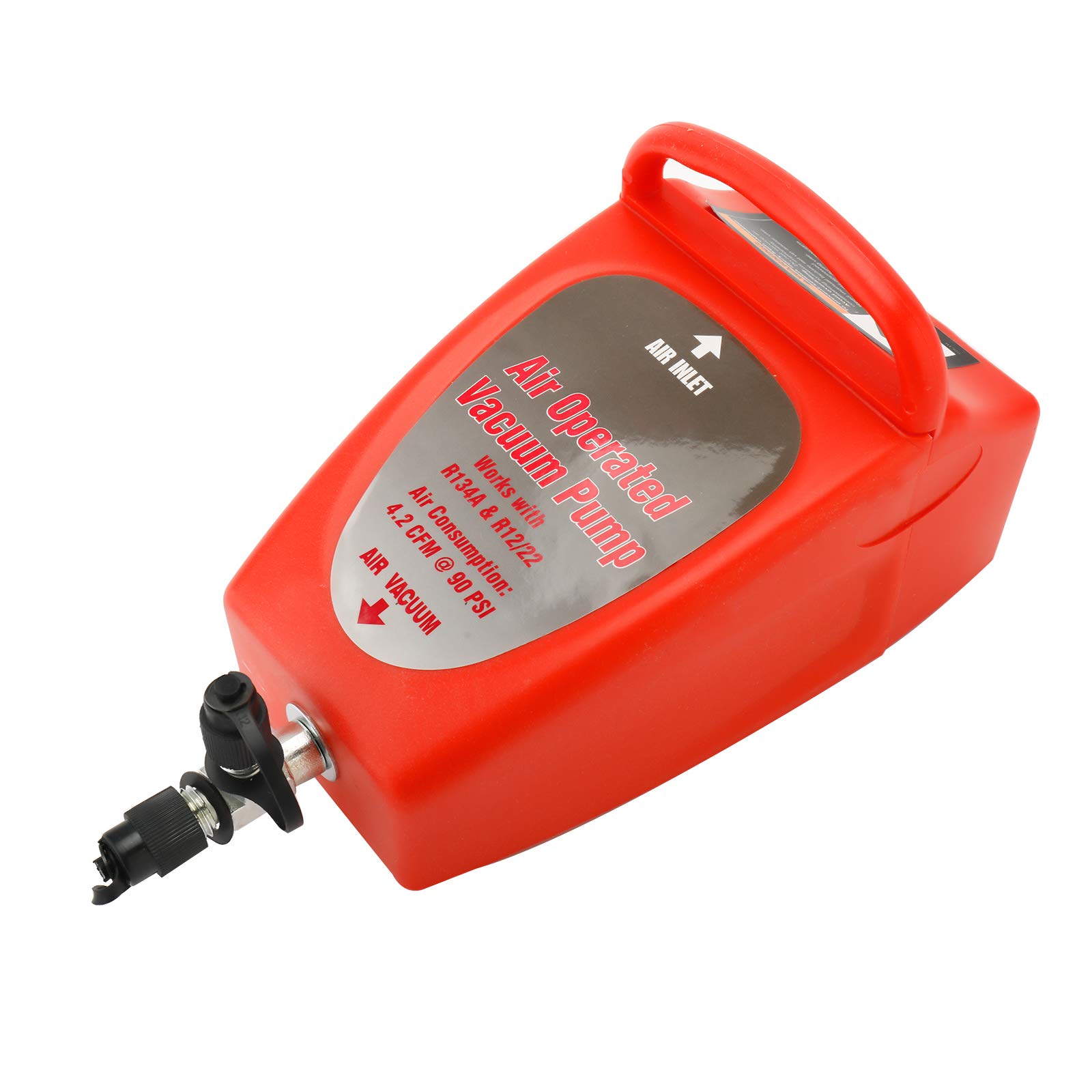 LuckyHigh 1/4''NPT A/C Air Conditioning System Tool 4.2CFM Pneumatic Air Operated Vacuum Pump Conditioner
