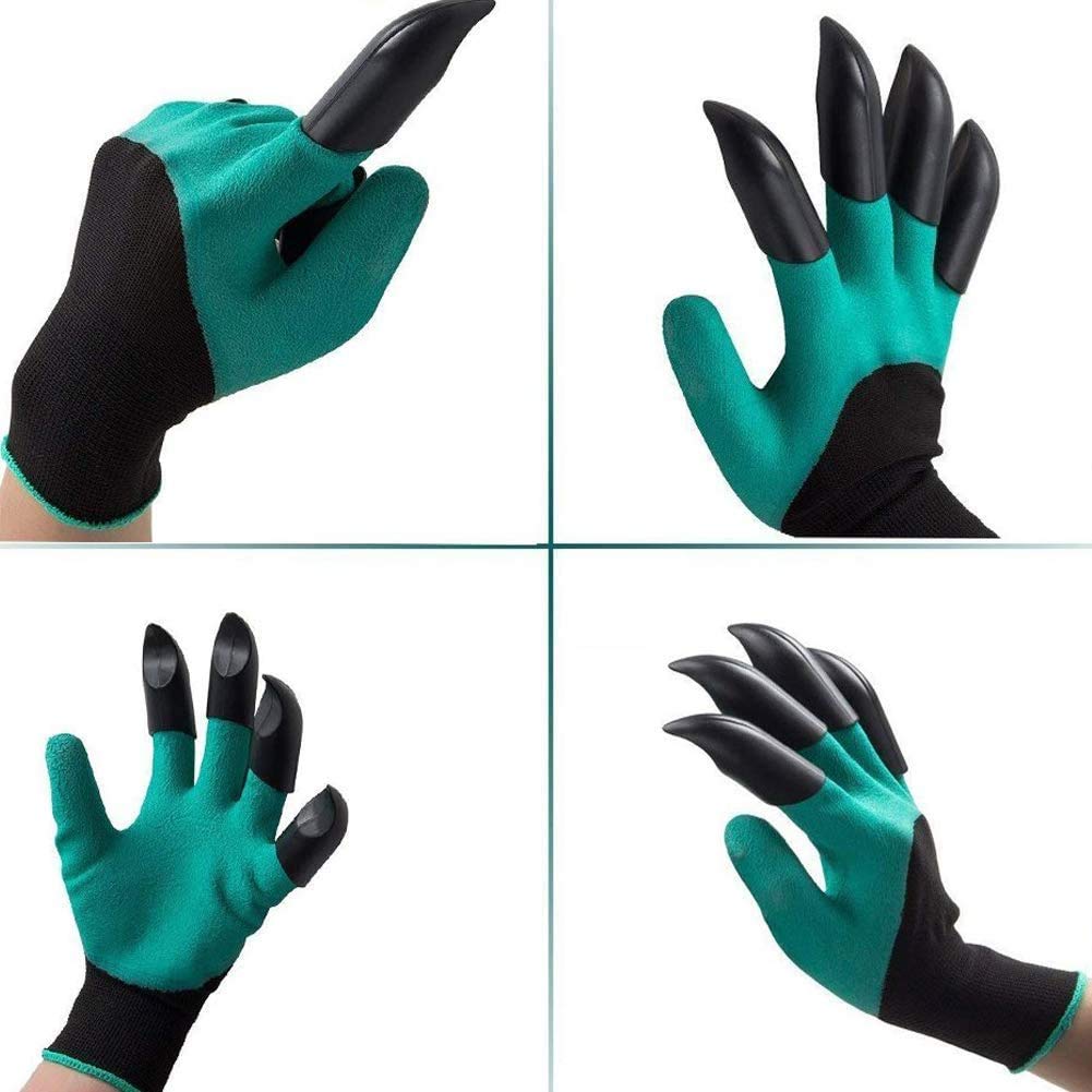 Famoy Claw Gardening Gloves, Garden Claw Glove for Women Gift (Green 1 Pair)