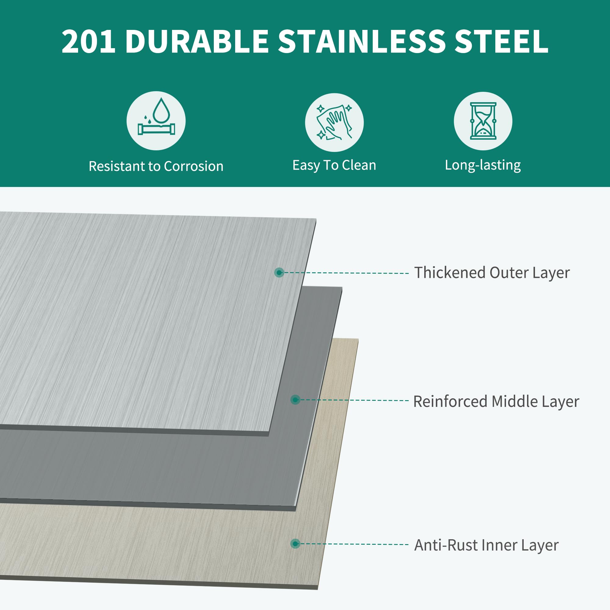 YITAHOME NSF Stainless Steel Table, 30" X 24" Work Table with Wheels, 3 Shelves Metal Table Prep Table for Home Kitchen Restaurant Garage Warehouse Outdoor