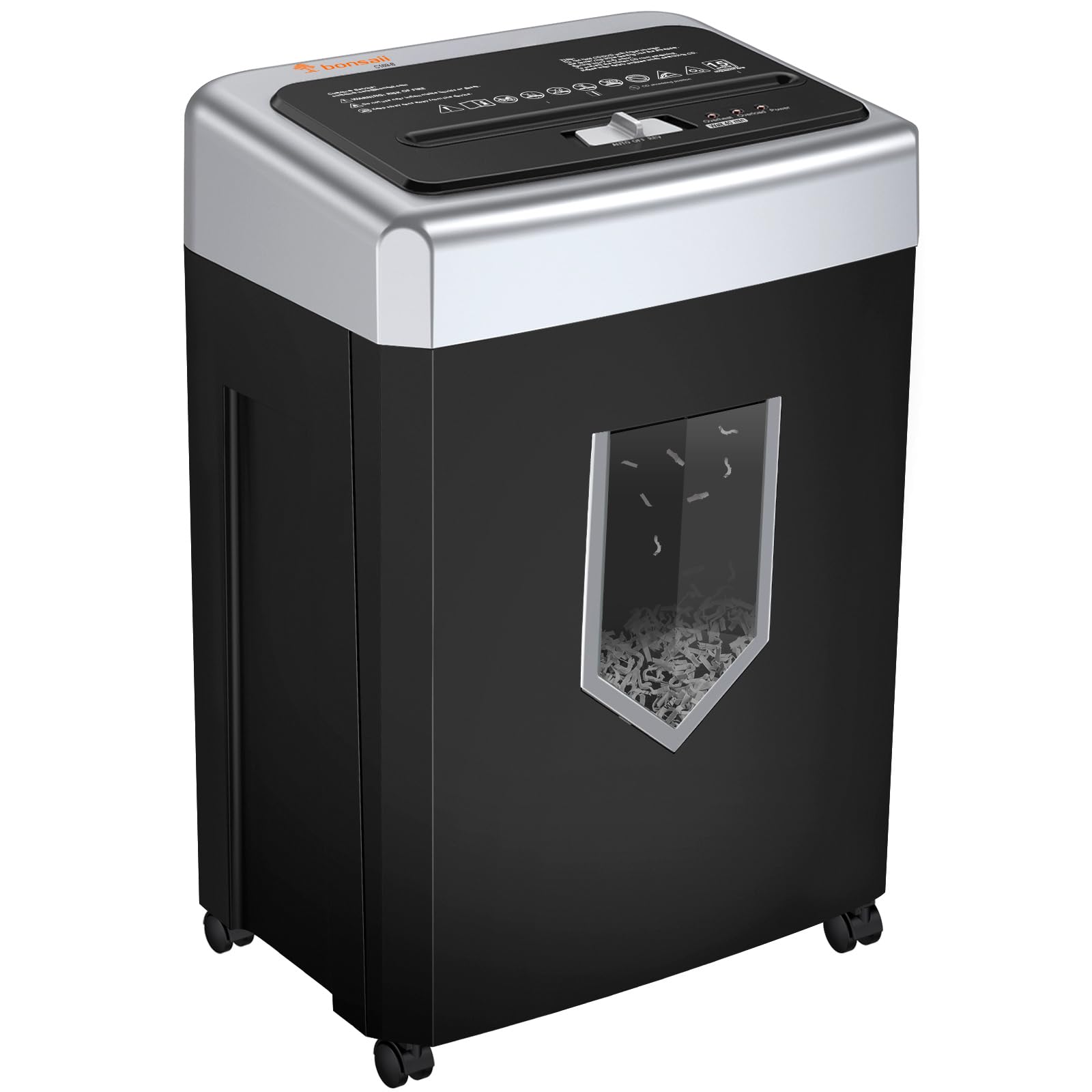 Bonsaii 14-Sheet Office Paper Shredder, 30-Minute Crosscut Home Office Heavy Duty Shredder for Credit Card, Mails, Staples (C169-B)