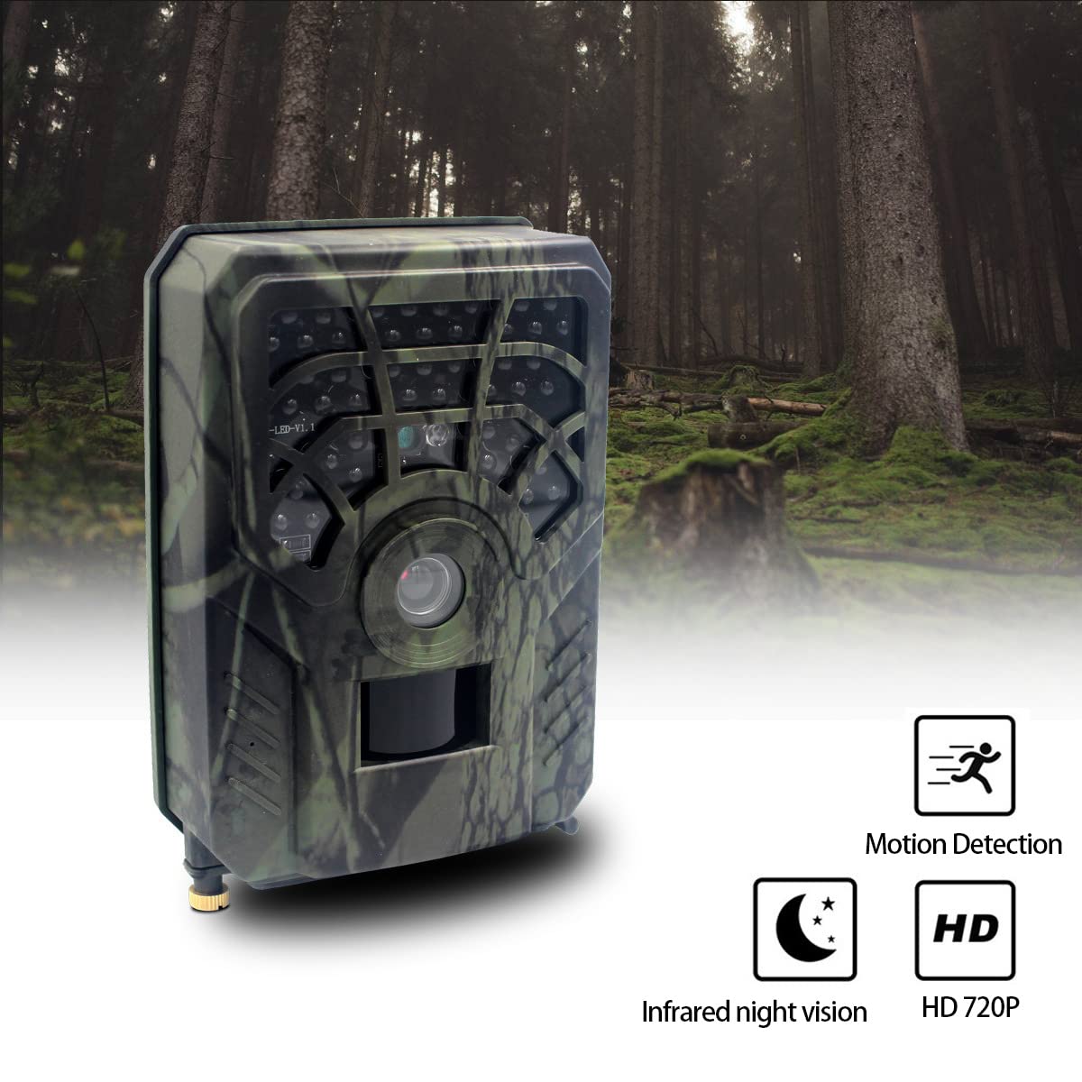 Cohvolr Trail Camera 720P Wildlife Camera Hunting Trail Cameras for Outdoor Wildlife Animal Scouting Security Surveillance