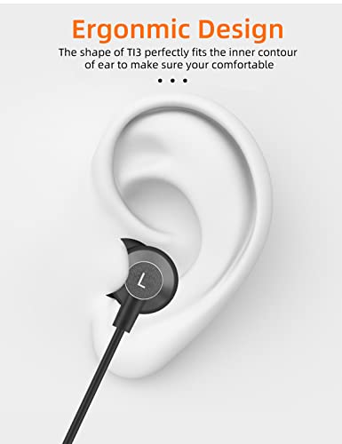 MAS CARNEY TI3 Wired USB Type C Headphones, USB C Earbuds, in-Ear Earphones with Microphone for Samsung S20, Huawei P30 P40, Oppo, Honor, Google Pixel and Other Smartphones with Type-C Interface