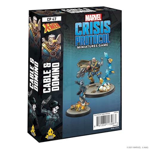 Marvel: Crisis Protocol Domino & Cable Character Pack - Unleash The Power of Two Extraordinary Mutants! Tabletop Superhero Game, Ages 14+, 2 Players, 90 Minute Playtime, Made by Atomic Mass Games