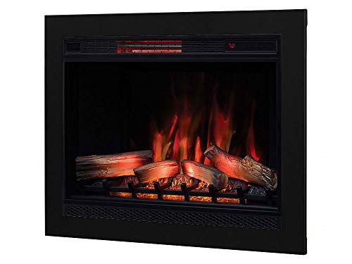 ClassicFlame 33" 3D SpectraFire Plus Infrared Electric Insert & Trim Kit - Black, 33II042FGL & BBKIT-33