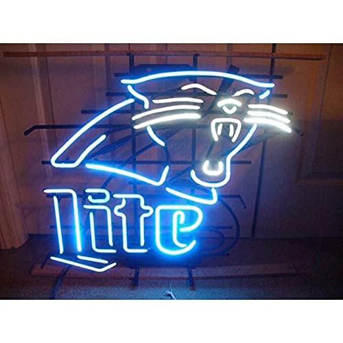 Queen Sense 20"x16" Millers Lite Panthers Neon Sign Light Man Cave Bar Pub Beer Gift Neon Lamp A120MLCP