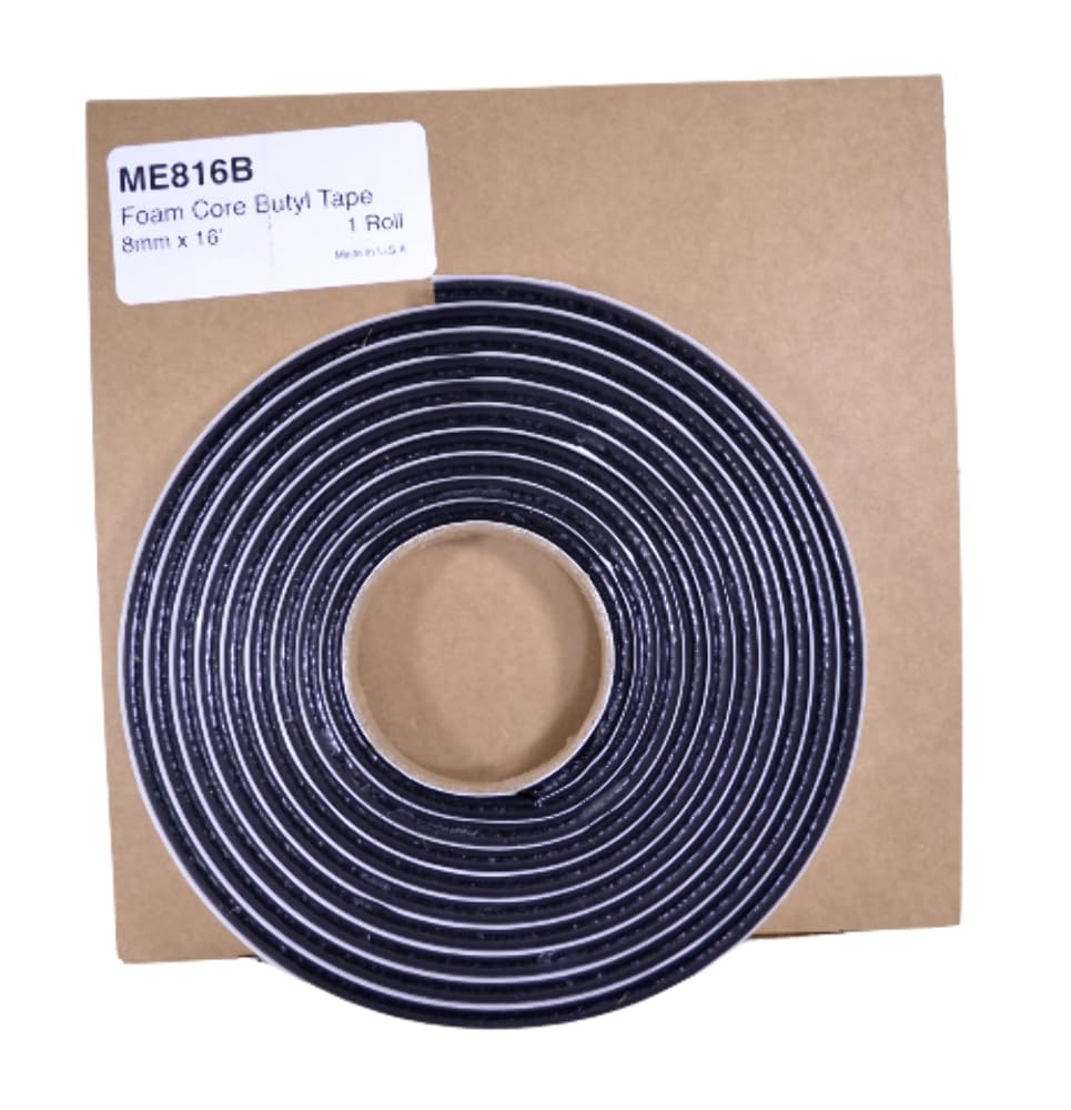 Butyl Tape Foam Core Roll 8mm x 16' For Auto Glass