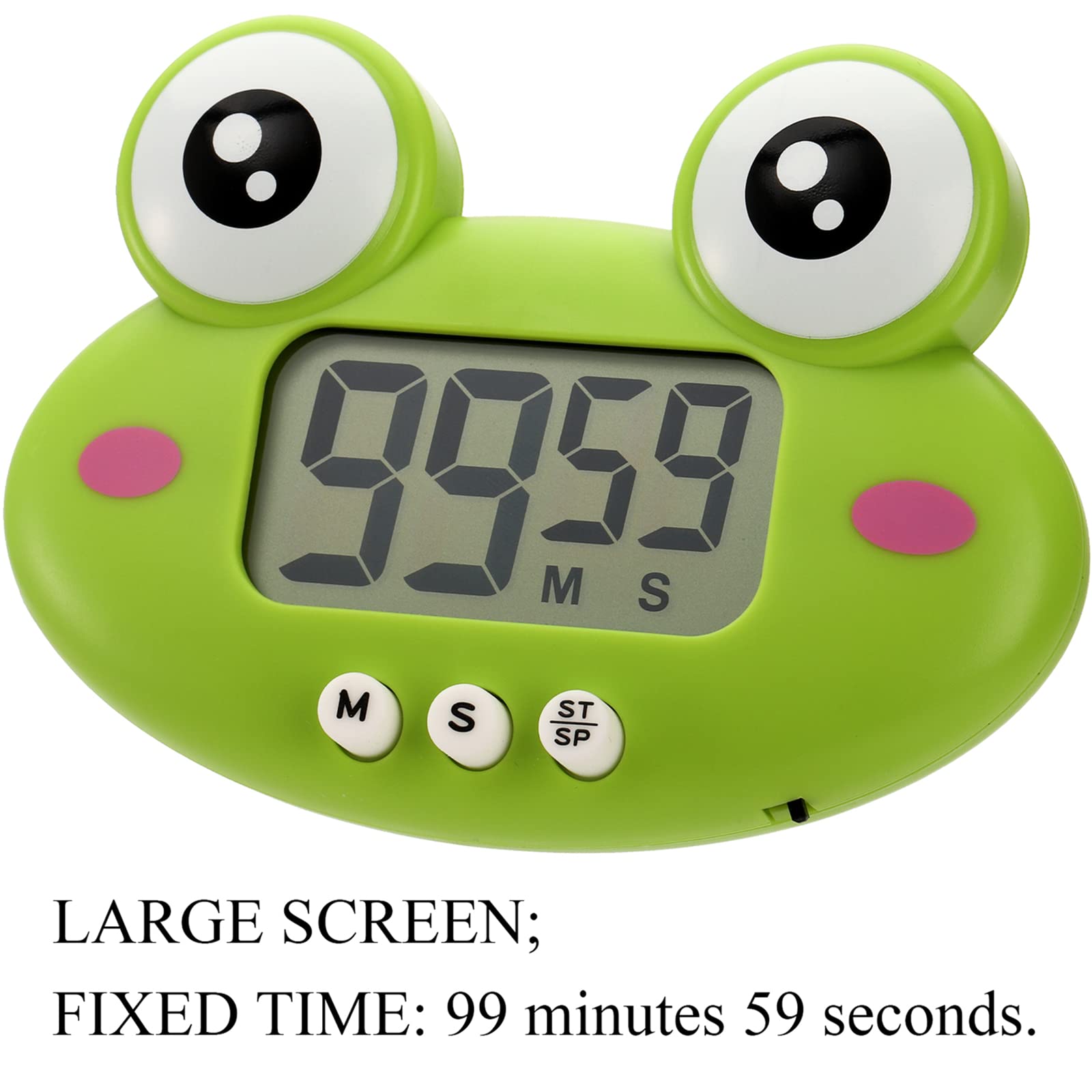DEAYOU 3-Pack Digital Kitchen Timer, Small Electronic Timers for Cooking, Magnetic Cute Timer Clock with Stand for Kid, Teacher, Senior, Exercise, Study, Baking, Big Digits, Loud Alarm, Count Up Down