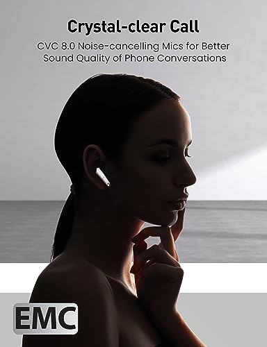 Gsoemon Active Noise Cancelling Earbuds, True Wireless Earbuds IPX5 Waterproof 36 Hours Rich Bass, aptX Superior Sound Qualcomn QCC 3040, CVC 8.0 Noise-Cancelling Mics for Calls