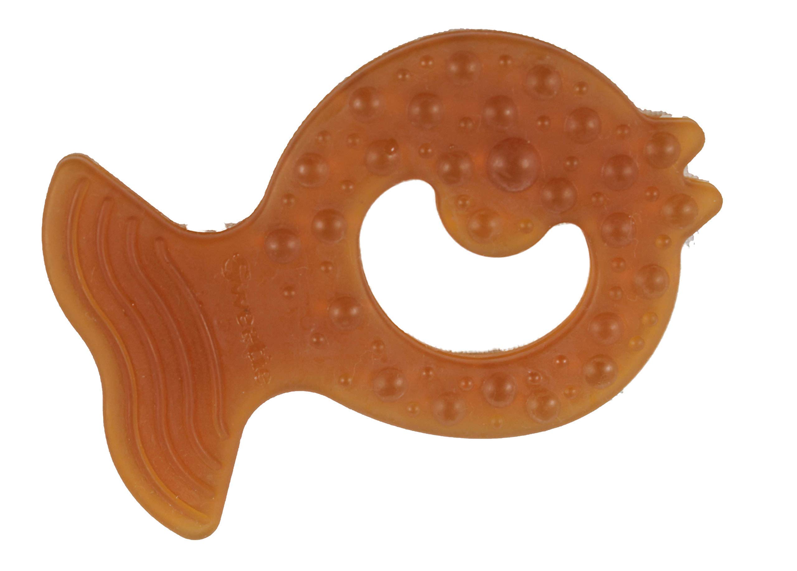SWEETIE pure natural rubber Teether Fish 100% Pure Natural Rubber Teether Soft and Natural, One Piece