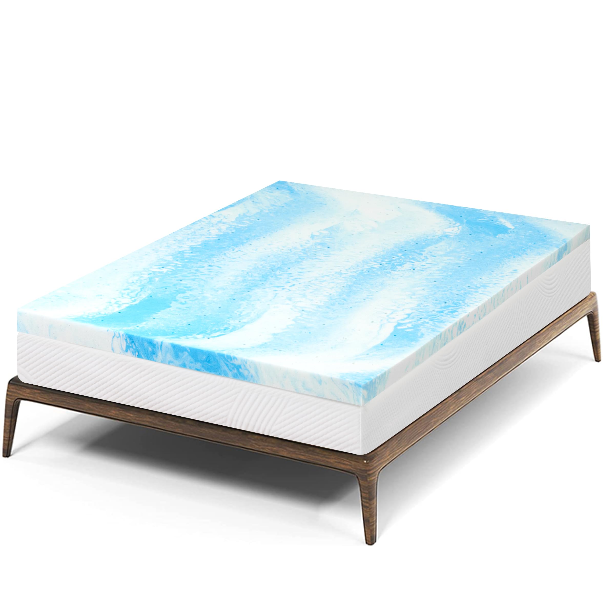Hokway Twin Size Gel Memory Foam Mattress Topper Cooling Gel Infusion for Ventilated Softness Pressure Relief for Back Pain - CertiPUR-US Certified, 2 Inch Thickness