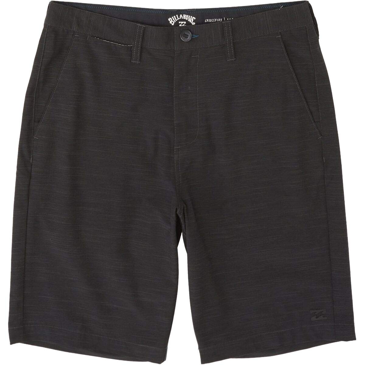 Billabong Men's Crossfire Slub Hybrid Walkshort, Black, 33