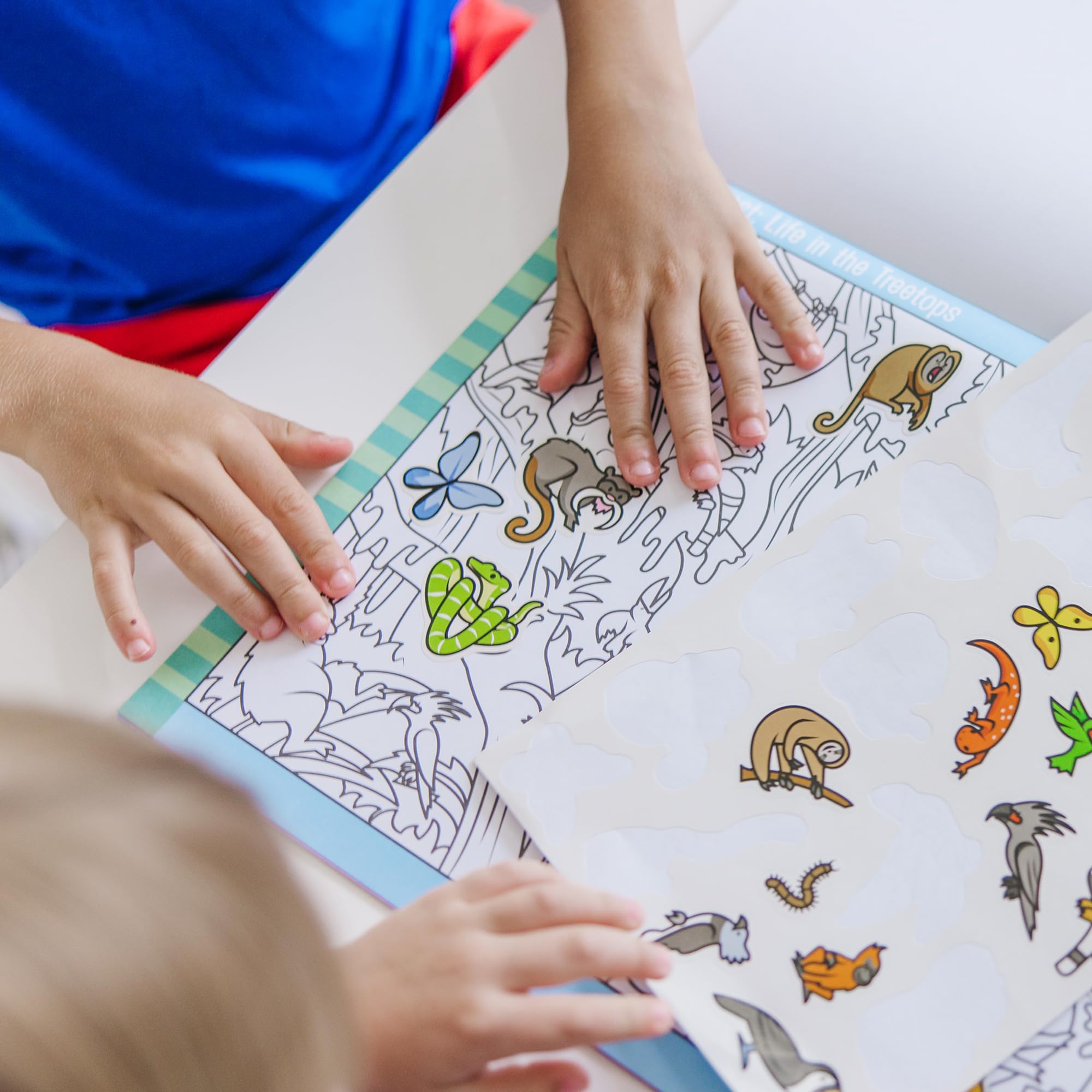 Melissa & Doug Seek and Find Sticker Pad, Animals (300+ Stickers, 14 Scenes to Color) - FSC Certified