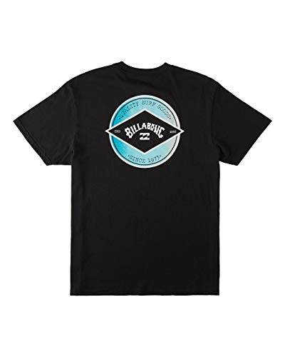 Billabong Men's Short Sleeve Premium Logo Graphic Tee T-Shirt, Black Rotor Arch, M