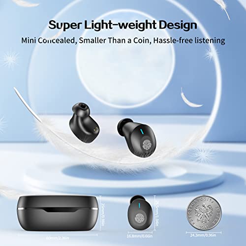 ibxShow Headphones Wireless Bluetooth True Wireless Earbuds LED Power Display Earphones with Wireless Charging Case IPX5 Waterproof in-Ear Earbuds