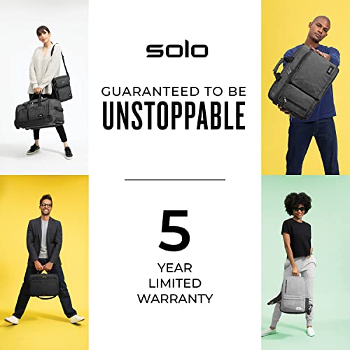 Solo Carnegie Rolling Laptop Bag, Black
