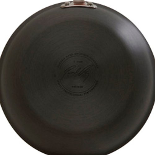 Rachael Ray Brights Hard Anodized Nonstick Frying Pan / Fry Pan / Hard Anodized Skillet - 12.5 Inch, Gray with Orange Handles
