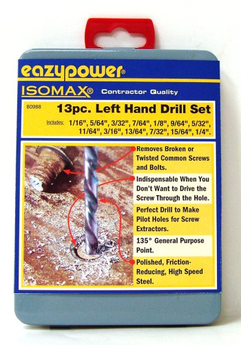 Eazypower 80988 Left Handed Drill Bit Set, 13 Piece Set