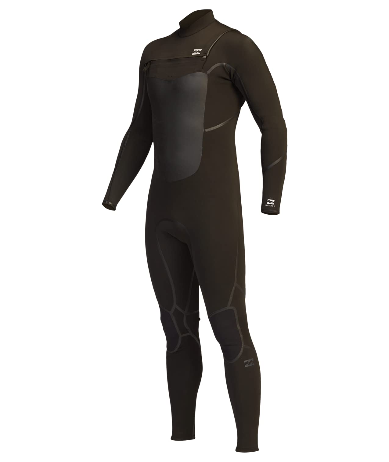 Billabong Mens 3/2mm Absolute Plus Chest Zip Full Wetsuit - Black | Large