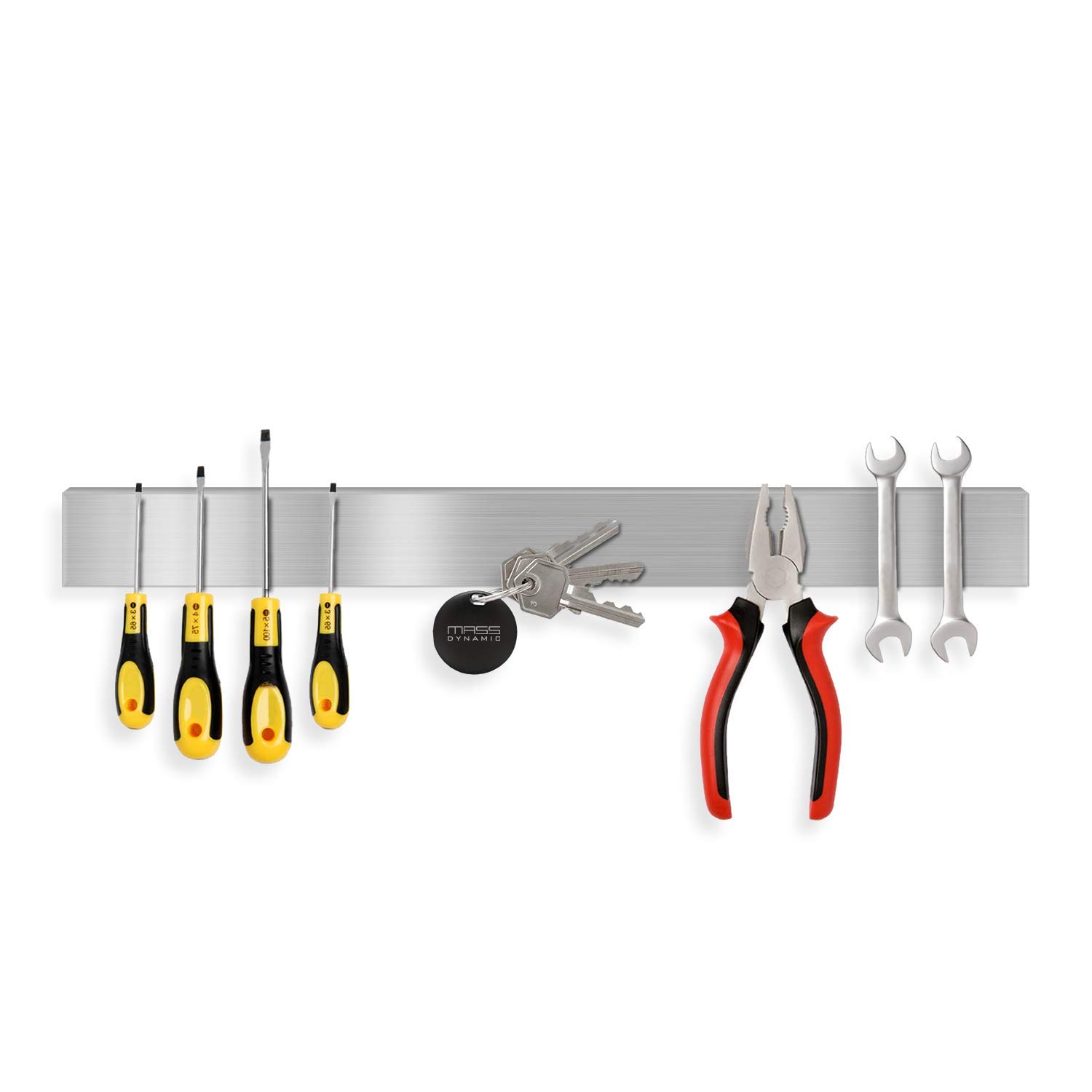 MASS DYNAMIC Magnetic Knife holder - 50 cm - Ideal Kitchen knives Storage Rack, Wall Mounted Utensil Organiser Metal Bar, Perfect Tools organizer large strip (20 Inch)