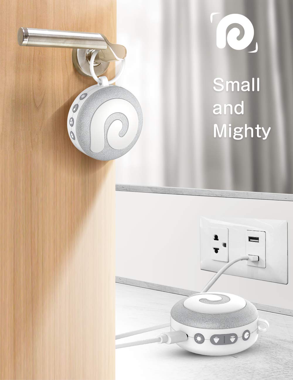Dreamegg D11 Bundle with Adapter - Dreamegg Portable White Noise Machine for Baby and Dreamegg AC Adapter for Dreamegg D11 White Noise Machine