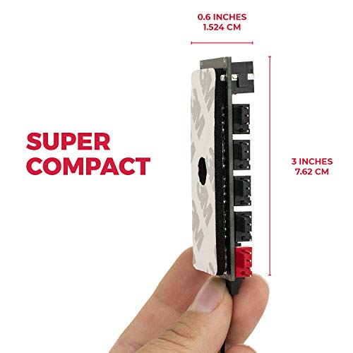 BUYMINERS.CA Chassis Fan Hub CPU Cooling 10 Port 12 V Molex to PWM Connector with 3 & 4 Pin - Efficient PC-Fan Controller System with Adhesive Tape Dedicated Supply from PSU to Link Multiple Points
