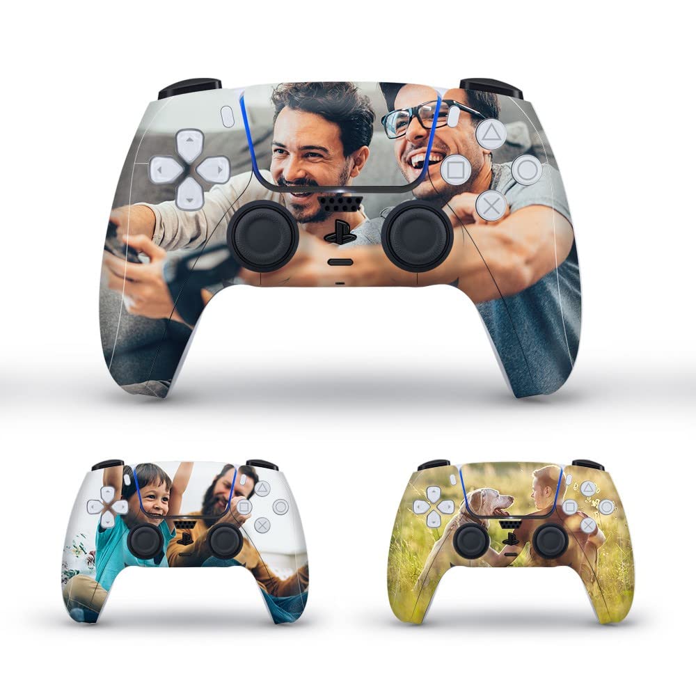 Custom Skin for PS5 Controller with Photos Pictures Personalized Vinyl Sticker Cover