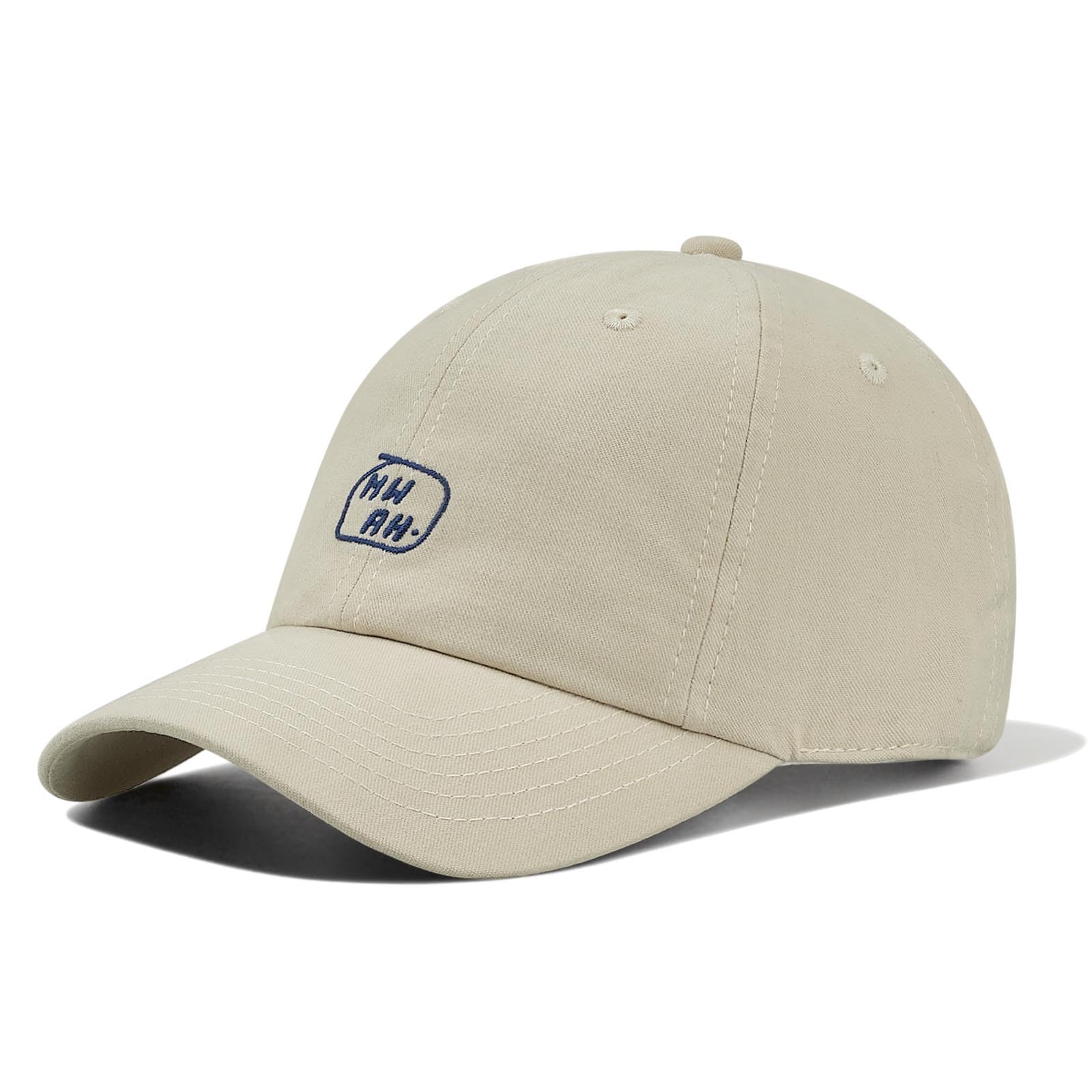 Clakllie Cooling Trucker Hat Low ProfileBaseball Cap Curved Brim Dad Hat Casual Plain Hip Hop Hat Snapback Cotton Hat,Beige
