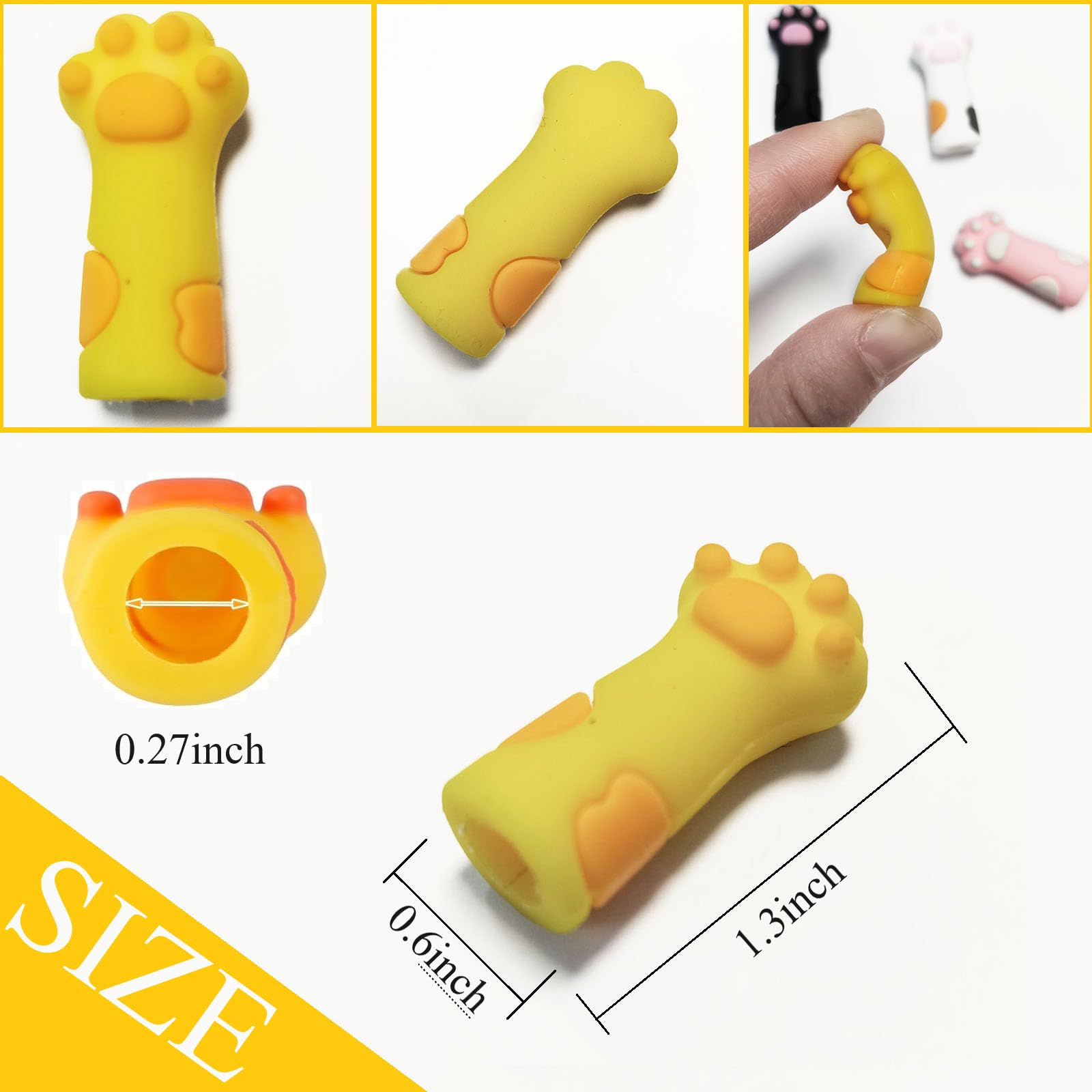 Generic 10Pcs Silicone Chopstick Head Cover,Cat Paw Cap Holder,Cute Chopstick Protective chopsticks helper, universal