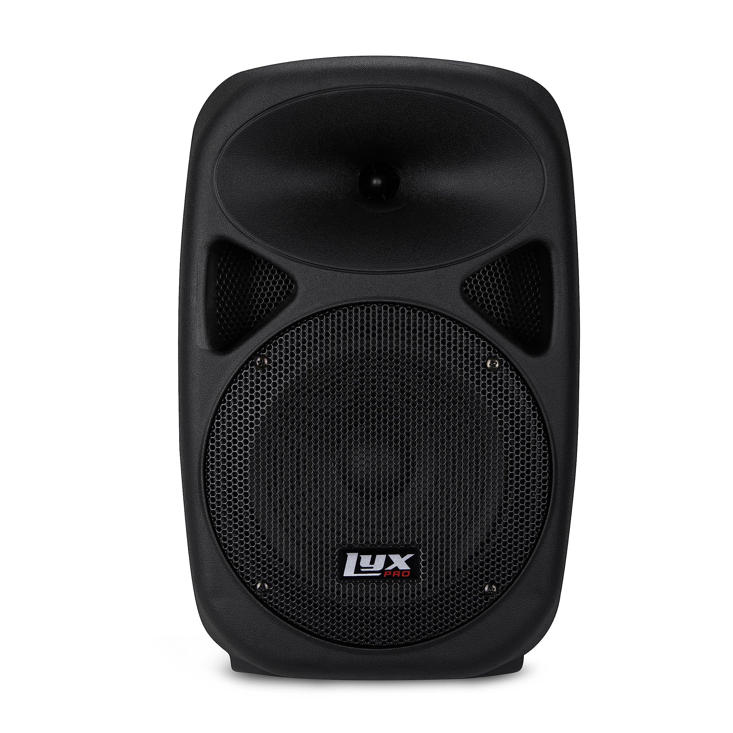 LyxPro 10" Inch Passive DJ PA Speaker System XLR,1/4,Speakon, Connections Daisy Chain Compatible, 8 Ohm, Lightweight, Stand Mountable,