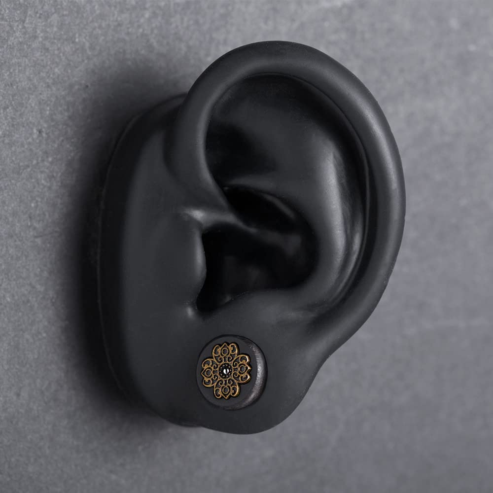 COOEAR Saddle Flared Plugs and Tunnels Piercing Gauges Wood Metal Matched Earrings Stretchers.