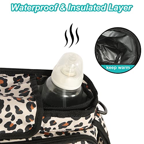 Universal Stroller Organizer with Insulated Cup Holders, Baby Stroller Organizer Bag Fits Any Strollers