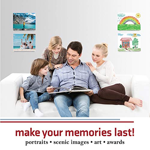 Mantello Front Loading White Picture Frame 8.5x11 - Set of 6 - Table Desk Wall hanging For Artwork - Certificates Diplomas - Family Gallery Multi Photo Frame