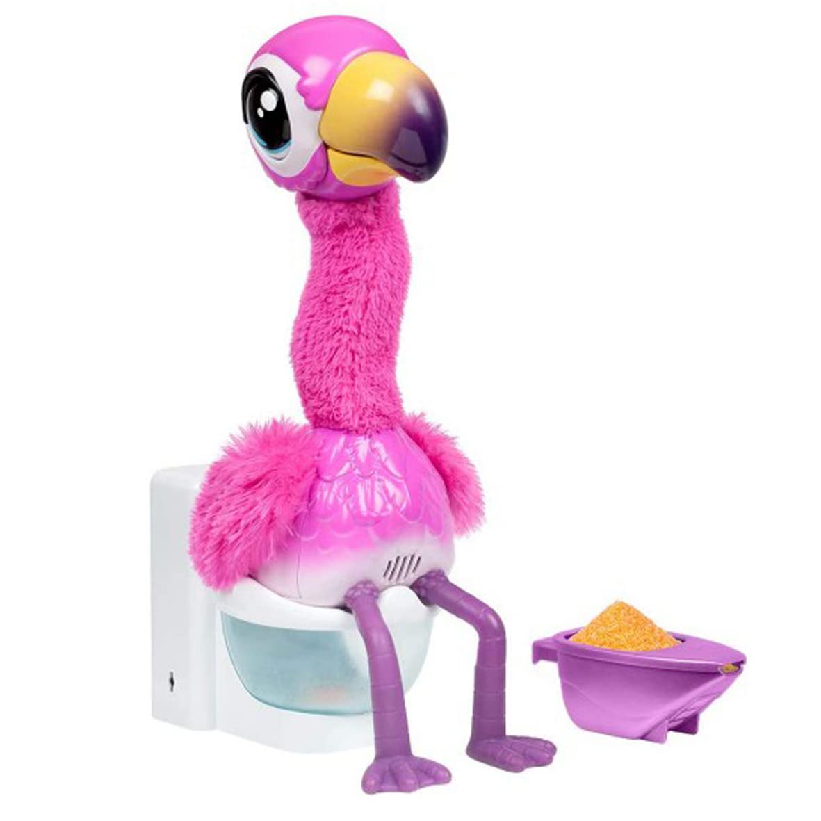Little Live Pets Gotta Go Flamingo | Interactive Plush Toy That Eats, Sings, Wiggles, Poops and Talks (Batteries Included) | Reusable Food. Ages 4+, Multicolor (26222)