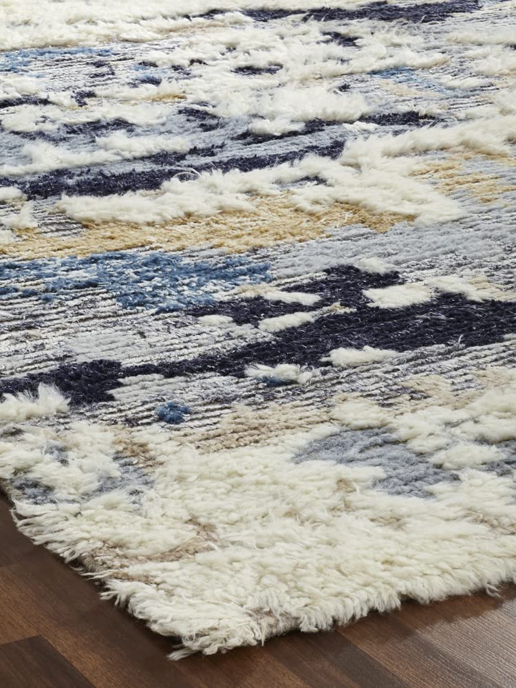 Kalaty Polaris PO-015 912 Feet, Blue Tones Area Rug, 8'6" x 11'6"