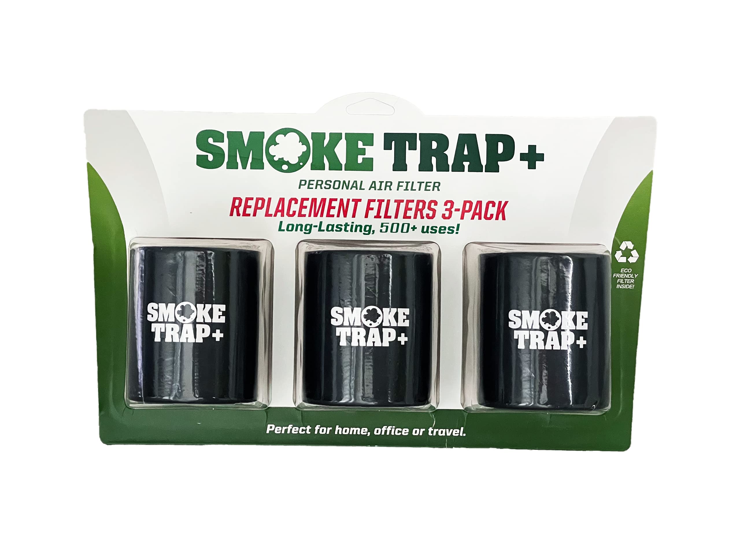 ECO Replacement Filter Cartridges For Smoke Trap + | Triple Replacement Filters - Zero Plastic Waste Replacement Filters - Maximum Air Flow While Exhaling - Long Lasting 500+ Exhales (3)…