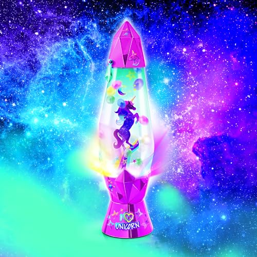 Canal Toys Style 4 Ever DIY Mood Lamp - Customizable Bubble Lamp with Color-Changing LED Lights, Glittery Bubbles, and Swirling Beads. Ages 6+