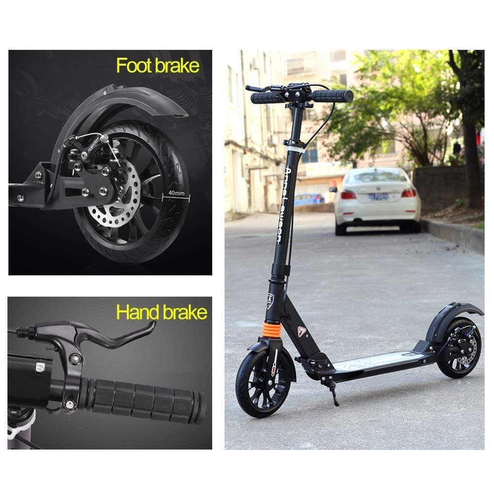 SZNWJ ygqtbc Kick Scooter for Adults, Teens | Foldable, Lightweight w/Wheel Bearings | Height-Adjustable, Max Load (Color : White)