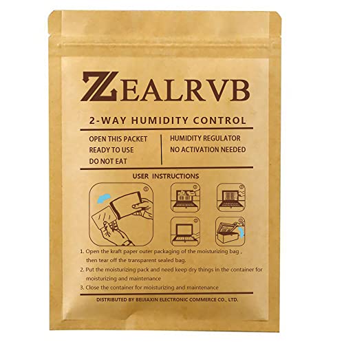 ZEALRVB 62% RH Humidity Pack 8 Gram 10 Packs 2-Way Humidity Control Packs for Herb Flower -Individually Wrapped -No Liquid Leakage…