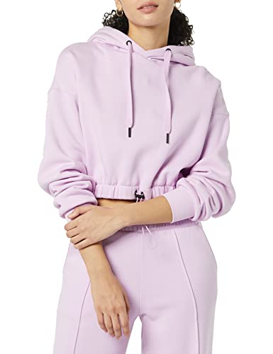Core 10 Women's Super Soft Cropped Length Hoodie Sweatshirt, Lilac, Small