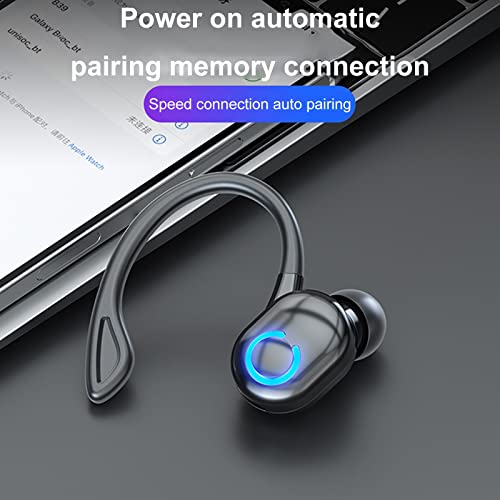 GURSAC Bluetooth Earhook Headset Wireless Bluetooth 5.2 Ultralight Business Wireless Headset with Noise-Canceling Boom Microphone for Office Home Business Commercial Use Online Teaching/Learning