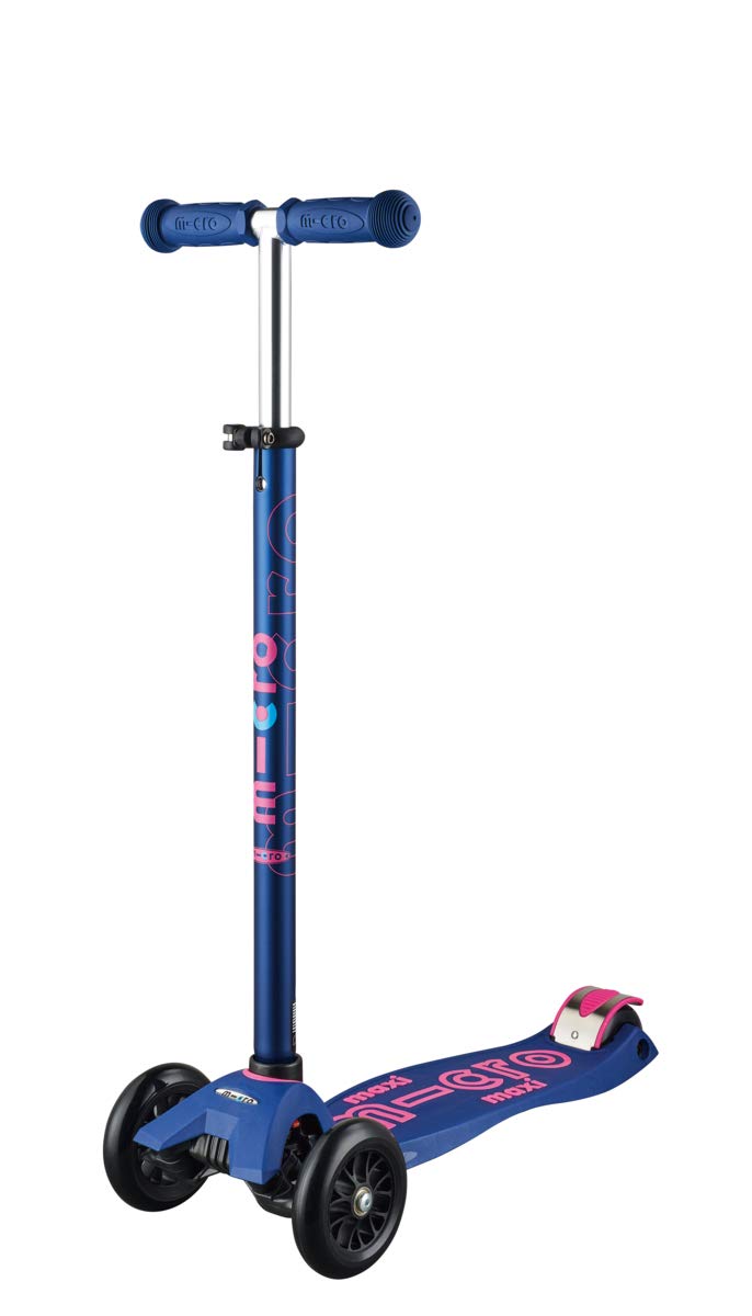 Micro Kickboard - Maxi Deluxe 3-Wheeled, Lean-to-Steer, Swiss-Designed Micro Scooter for Kids, Ages 5-12 - Indigo