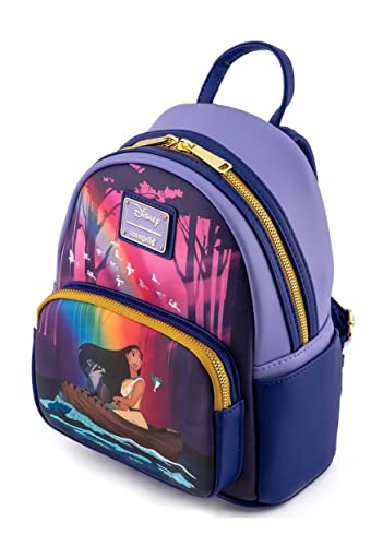 Loungefly Disney Pocohontas Just Around The River Bend Womens Double Strap Shoulder Bag Purse