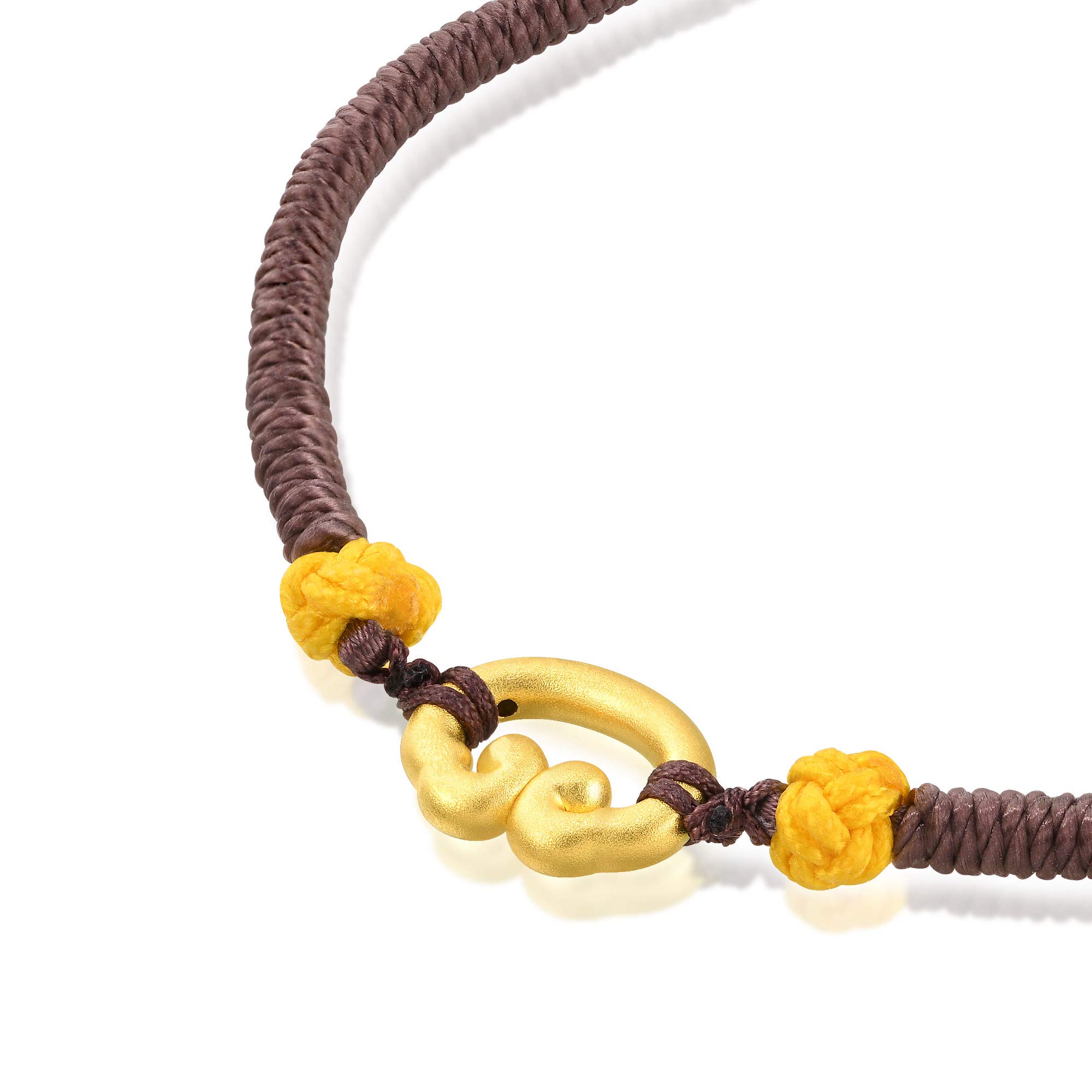 CHOW SANG SANG 999 24K Solid Gold Daily Bliss Ruyi Bracelet for Women 92052B | 8.6", (22 CM)