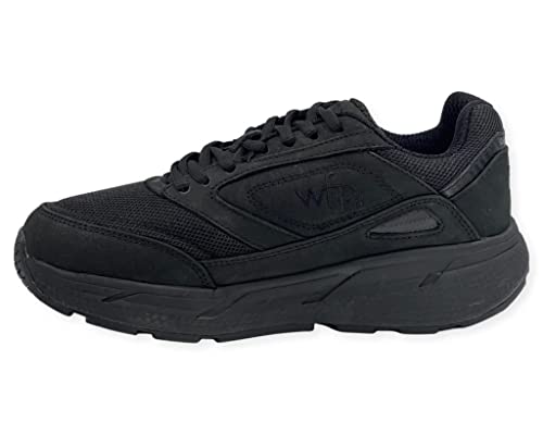 Columbus WFP Bexley M770 Walking Shoes for Women - Extra Comfortable Daily Ladies Sneakers - Black Suede, US 10, X Wide