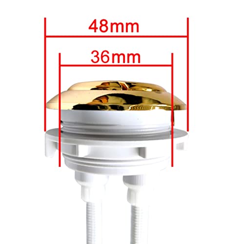 DLOETT Dual Flush Toilet Tank Button Round Shape Push Buttons Bathroom Accessories 38mm