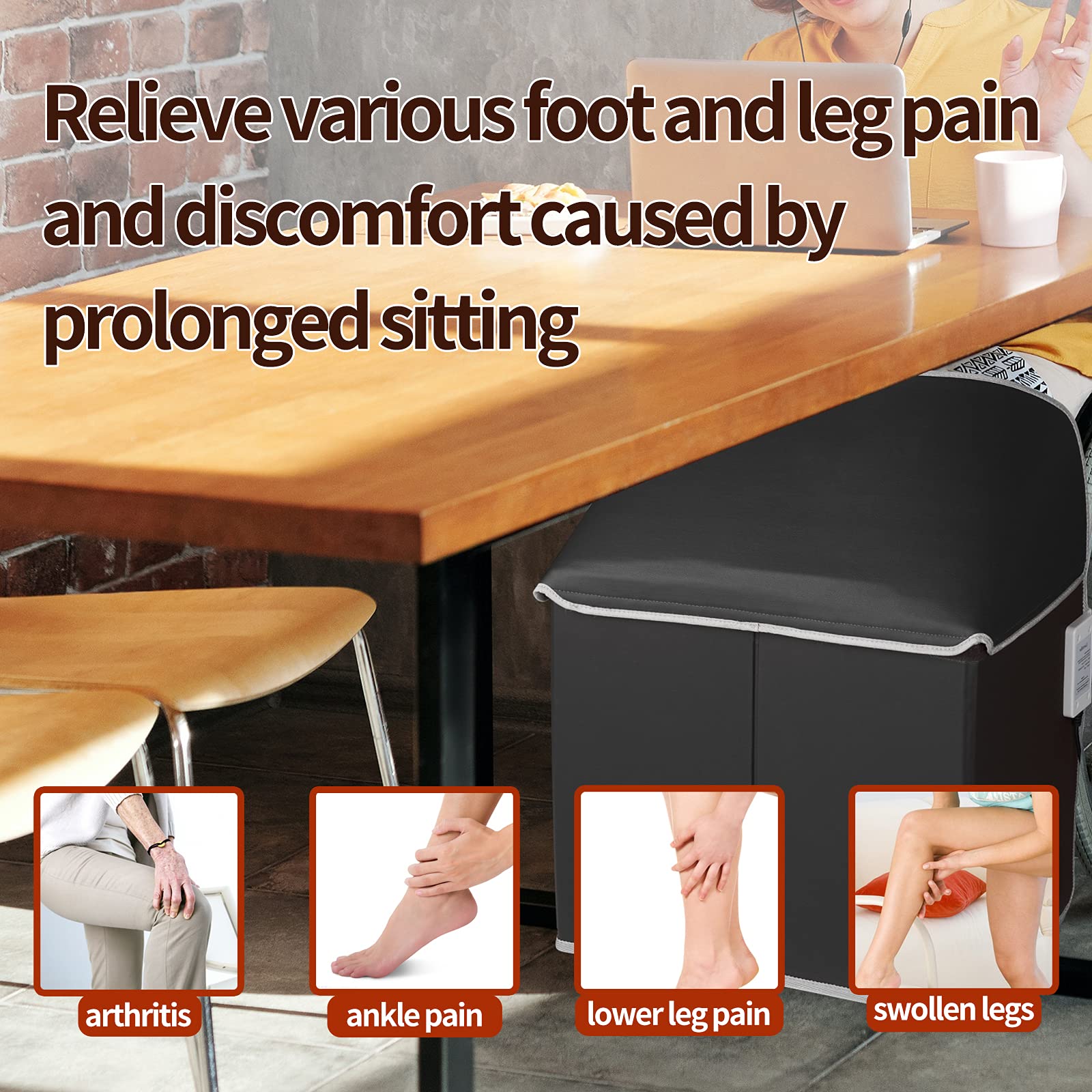 MAXCOM Portable Electric Space Heater with Timer, Extra Warmth for Legs, Ankles, Feet - Foldable & Portable & Quiet-heating - for Office/Under Desk/Home/Kitchen Use