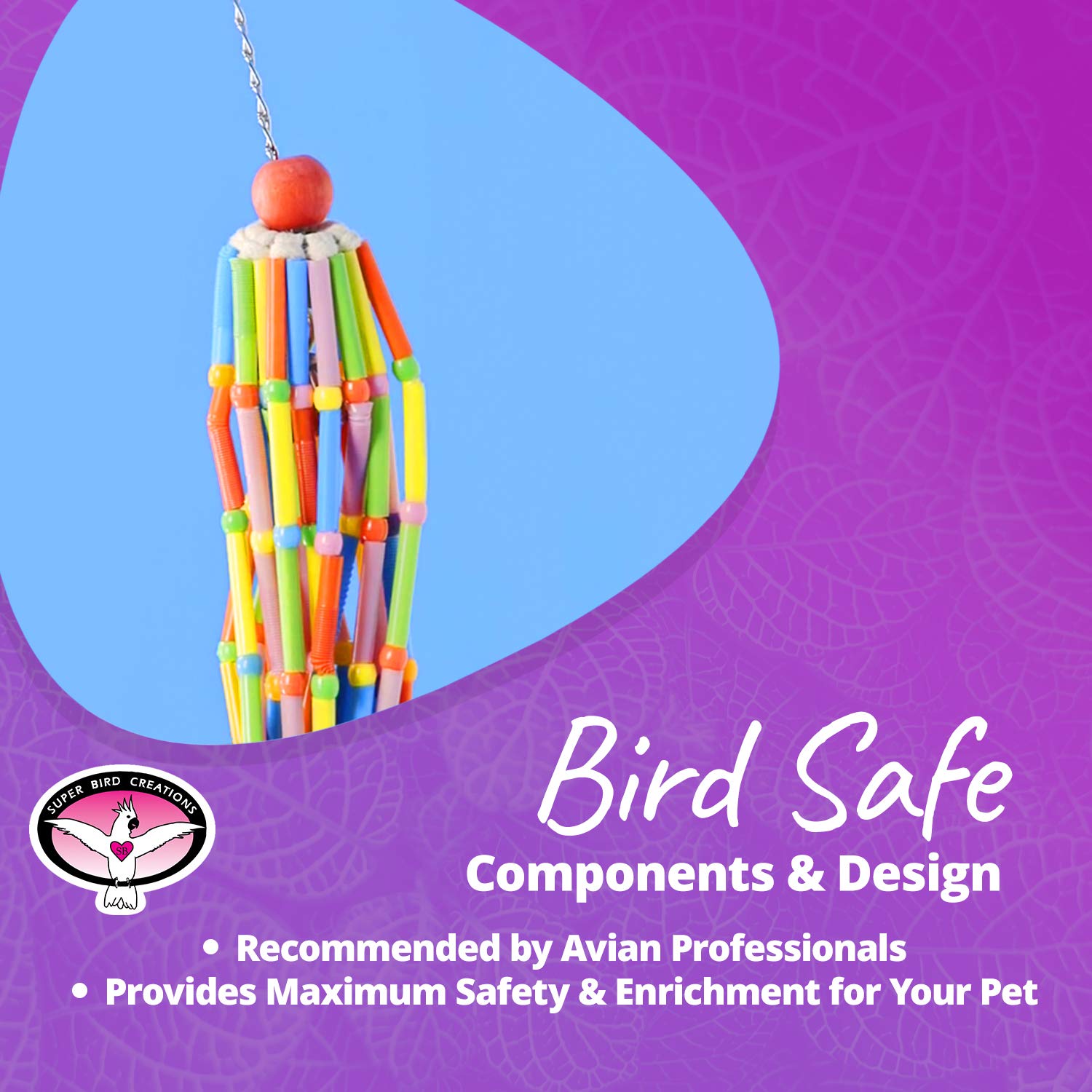 Super Bird Creations SB708 Wind Chimes Bird Toy, Medium Bird Size, 13β x 2β